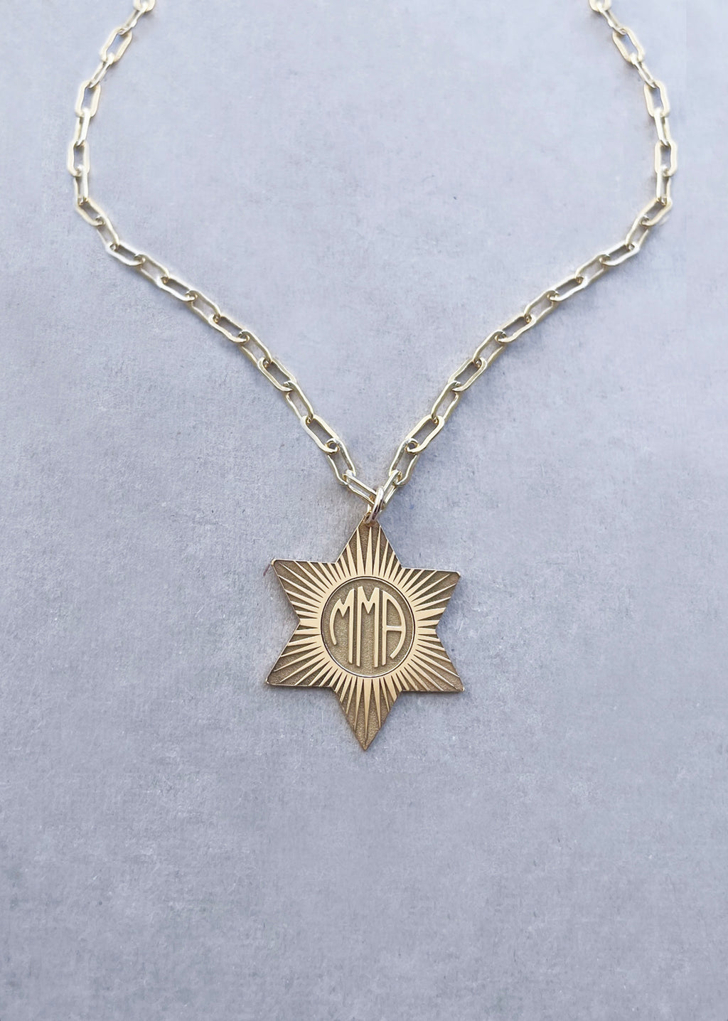 Magen David Monogram Medallion Necklace – Miriam Merenfeld Jewelry