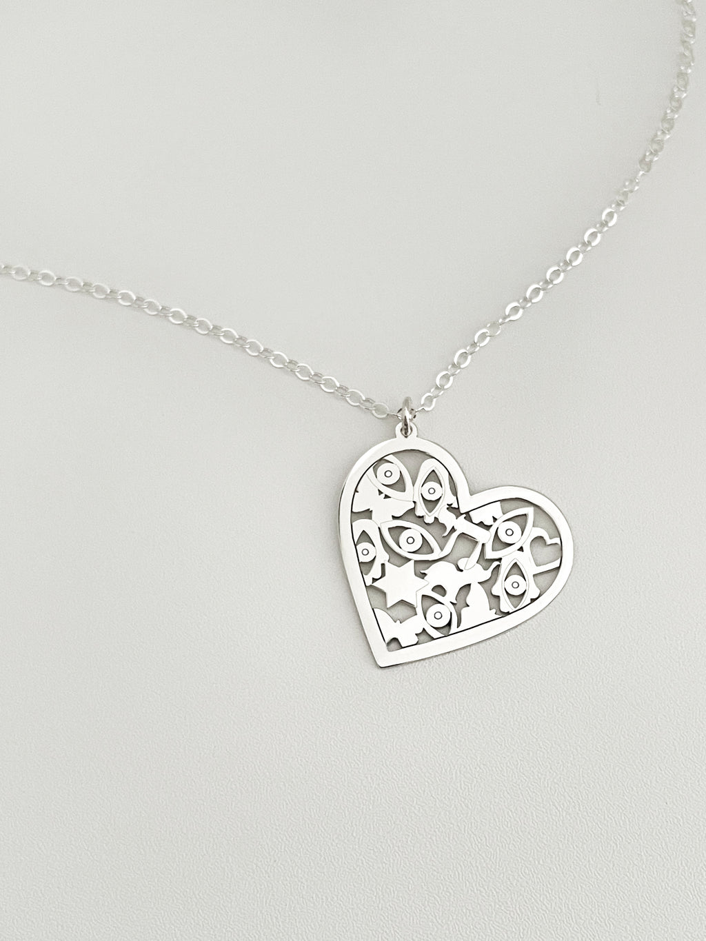 Mia Good Luck Heart Necklace – Miriam Merenfeld Jewelry
