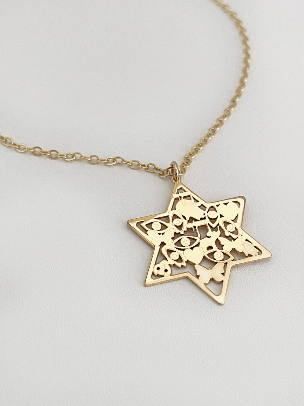 Mia Good Luck Star of David Necklace – Miriam Merenfeld Jewelry